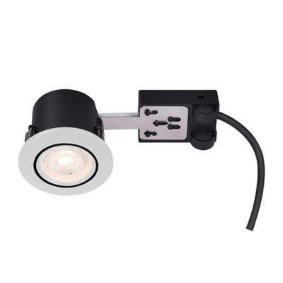 Nordlux Mixit Outdoor Plastic Downlight Insulation Safe White,Mains