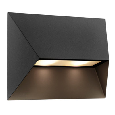 Nordlux Pontio Outdoor Aluminium Wall Light Weatherproof Black,Mains