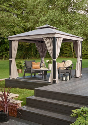 Norfolk Leisure Taupe 3x3m Luxury LED Gazebo