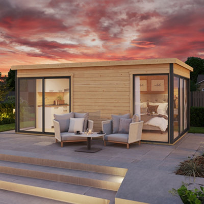 Norland Domeo 3 - 3.2m x 5.09m - 44mm Wall Logs