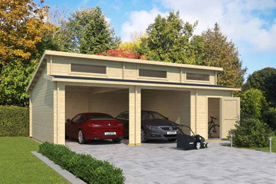 Norland Rawmarsh Without Garage Door - 5.2m x 7.8m - 44mm Wall Logs