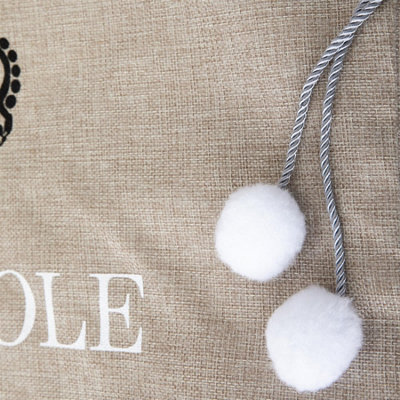 North Pole Express Beige Hessian Sack Perfect for Holiday Gifts and ...