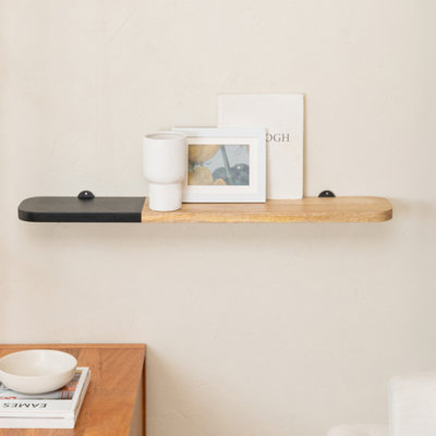 Norton Wall Mounted Shelves Solid Wood | DIY at B&Q