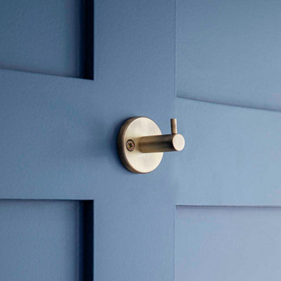Novello Antique Brass Bathroom Door Dressing Gown Robe Towel Wall Hook ...