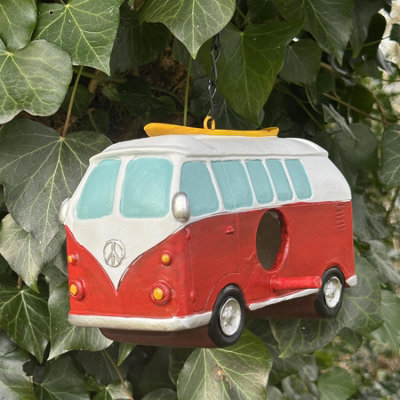 Novelty Campervan Shaped Bird House Nest Box Garden Bird Lover Gift