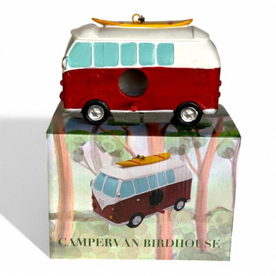 Novelty Campervan Shaped Bird House Nest Box Garden Bird Lover Gift