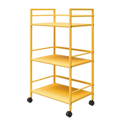 Novogratz Cache Metal Rolling Cart Yellow