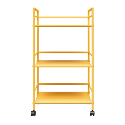 Novogratz Cache Metal Rolling Cart Yellow