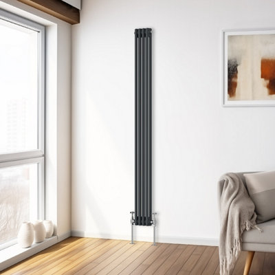 NRG 1800x200 mm Vertical Traditional 2 Column Cast Iron Style Radiator ...