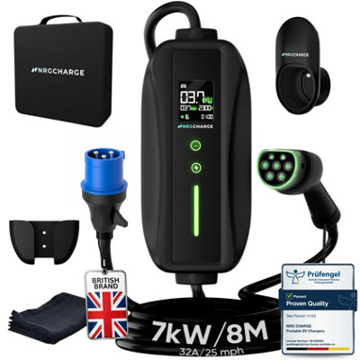 NRG CHARGE Charging Cable 8m, 7kW - Portable Car Charger - Fast ...