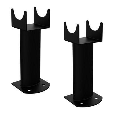 NRG Pair of Black Floor Mounting Feet for Oval Column Designer Radiator ...