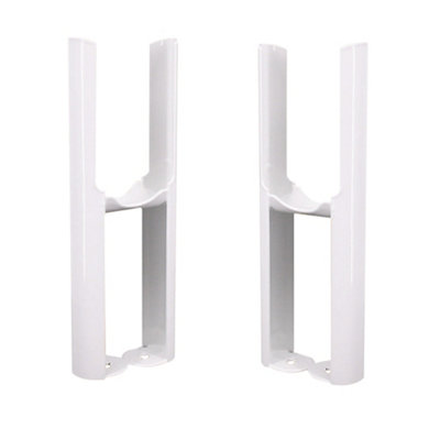 NRG Pair of White Floor Mounting Feet for Cast Iron Tranditional 2 ...