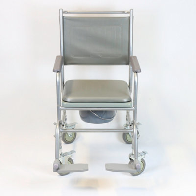 NRS Healthcare Powder Coated Wheeled Commode