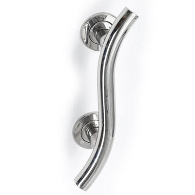NRS Healthcare SPA Stainless Steel Grab Rail - Curved - 620mm (24")