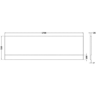 Nuie 1600 Front Panel Standard Shower Bath Front Panel