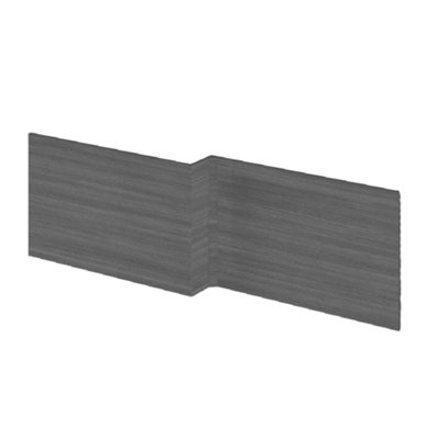 Nuie Athena Anthracite Woodgrain 1700mm Square Shower Bath Front Panel ...