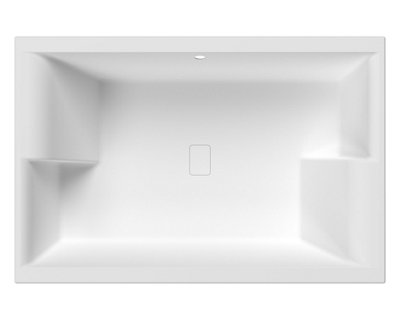 Nuie Double Ended Inset Spa Bath, Extra Large Acrylic Soaking Bathroom ...