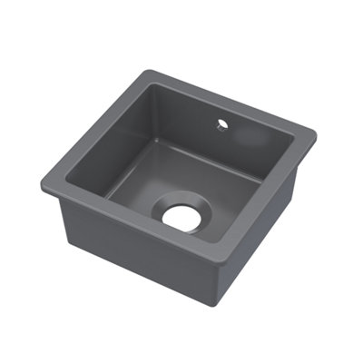 Nuie Inset Single Bowl with Overflow, Durable Undermount Single Small ...