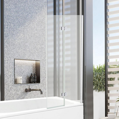 Nuie Square Block Framed Bath Screen