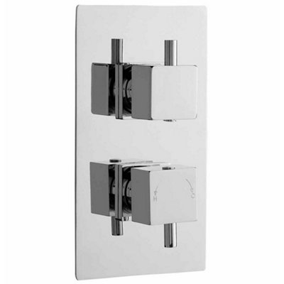 Nuie Volt Twin Thermostatic Shower Valve JTY301, Chrome, Low Pressure ...