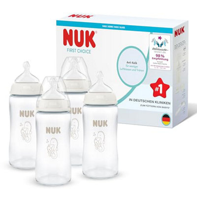Nuk First Choice Baby Bottles 3+ Months 240 ml Anti Colic Feeding ...