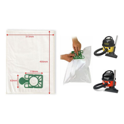 Numatic Henry-Hetty-James Microfibre Hepaflow Vacuum Cleaner Dust Bags ...