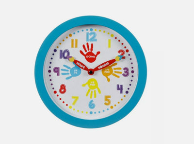 NURSERY LEARN TO TELL THE TIME CLOCK - BLUE
