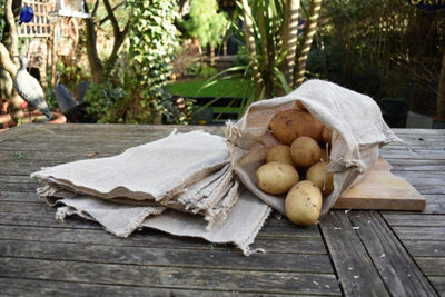 Nutley's Strong & Durable Hessian Jute Potato Sacks 30cm x 45cm (Pack of 5)