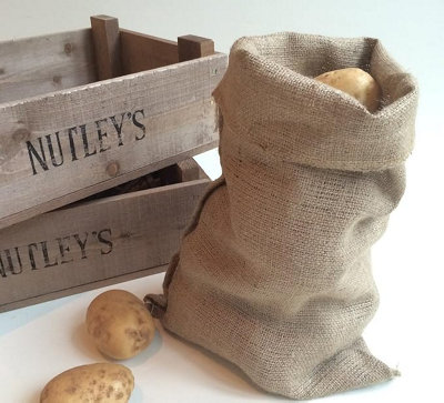 Nutley's Strong & Durable Hessian Jute Potato Sacks 30cm x 45cm (Pack of 5)