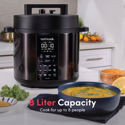 Nutricook 8L Smart Pot 2 Black 9 In 1 Electric Pressure Cooker