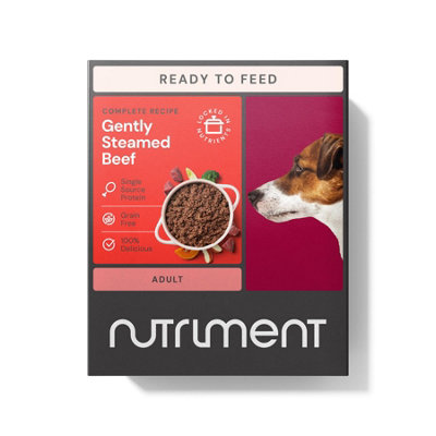 Nutriment Gently Steamed Beef for Dogs (10 packs) Digestible Grain free ...