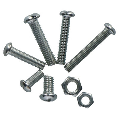 Nuts and Bolts Washers Phillips Dome Head Bolt-Screw Metric M5 - M6 ...