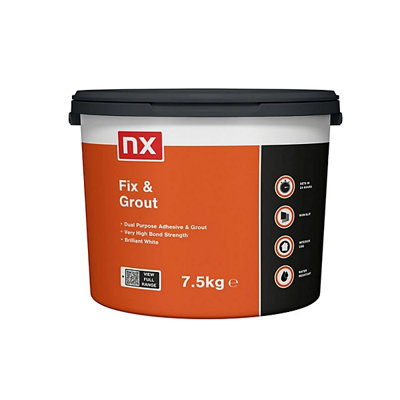 NX Dual Purpose Fix & Grout Ready Mixed Brilliant White Wall Tile ...