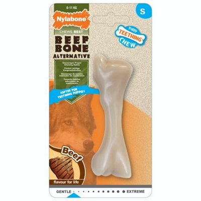 Nylabone Puppy Teething Chew Beef Bone Small