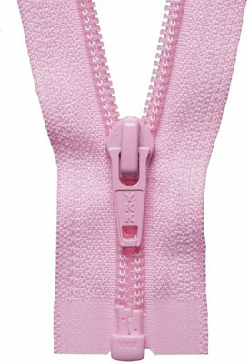 NYLON O/E ZIP 25CM - Nylon Open End Zip: 25cm: Mid Pink - YKK