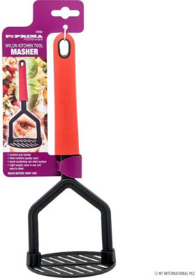 Nylon Potato Masher Vegtables Kitchen Hand Tool Handle Comfortable Grip ...