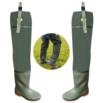 Nylon Thigh Long Boots Waterproof Fly & Coarse Fishing Waders for Muck ...