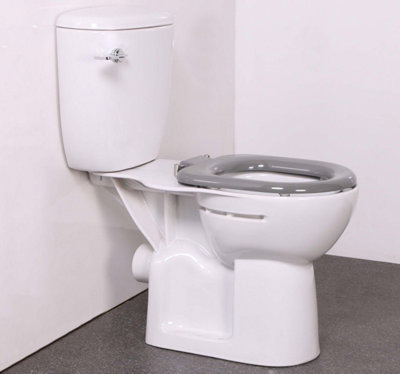 NymaPRO Comfort Raised Height Closed Coupled Toilet WC Bathroom Grey Doc M