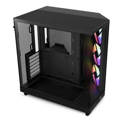 Nzxt H 6 Flow RGB Cc-h 61 fb-r 1 Compact Dual-Chamber Mid-Tower Airflow ...