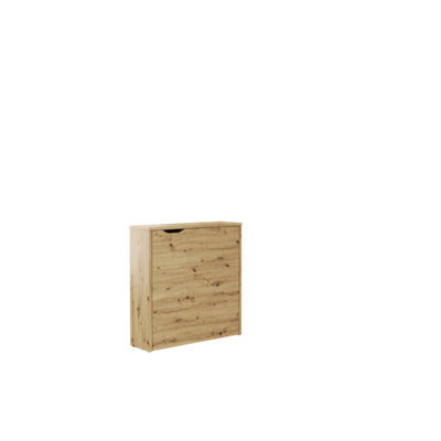 Oak Artisan Slim Convertible Desk 90cm - Space-Saving, Hidden Workstation