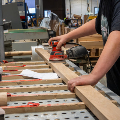 Oak Baserail Modern 3.6m Rake Drilled For 14mm Metal Spindles UK ...