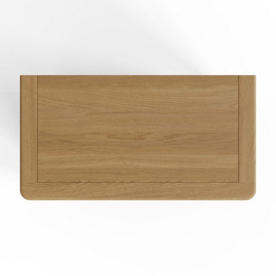 Oak Bedroom Storage Chest Box Natural Lacquered Finish