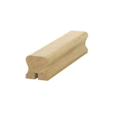Oak Handrail THR 2.4m - 10mm Groove For Glass Panels UK Manufactured ...