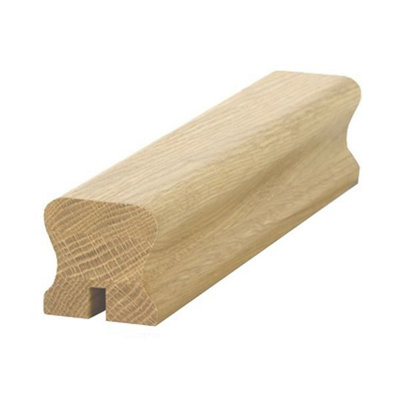 Oak Handrail THR 3.0m - 13mm Groove For Square Metal Spindles UK ...