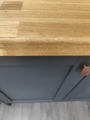 Oak Kitchen Worktop WTC Premium Solid Wood Oak Breakfast Bar 2mtr (L ...