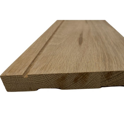 Oak Skirting Boards Shaker 20mm x 150mm x 2400mm (pack of 4)