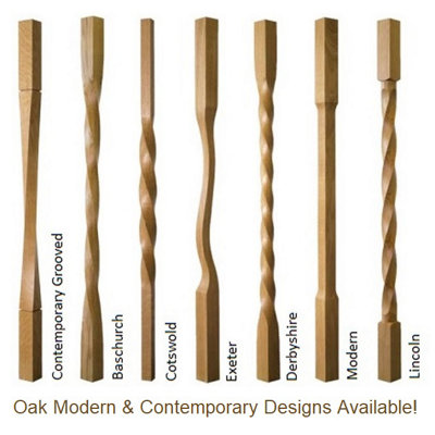 Oak Spindle Cotswold 32mm x 32mm x 900mm - 16 Pack UK Manufactured ...