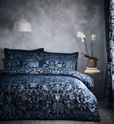 Oak Tree Midnight Blue Boudoir Cushion 32 x 50cm | DIY at B&Q
