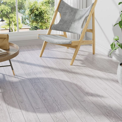 Oak Wood Textured Vinyl Click Flooring Underlay Attached 3.12 m²/14 pcs
