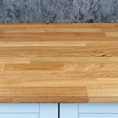 Oak Worktop 1m x 950mm x 28mm - Premium Solid Wood Kitchen Countertop ...